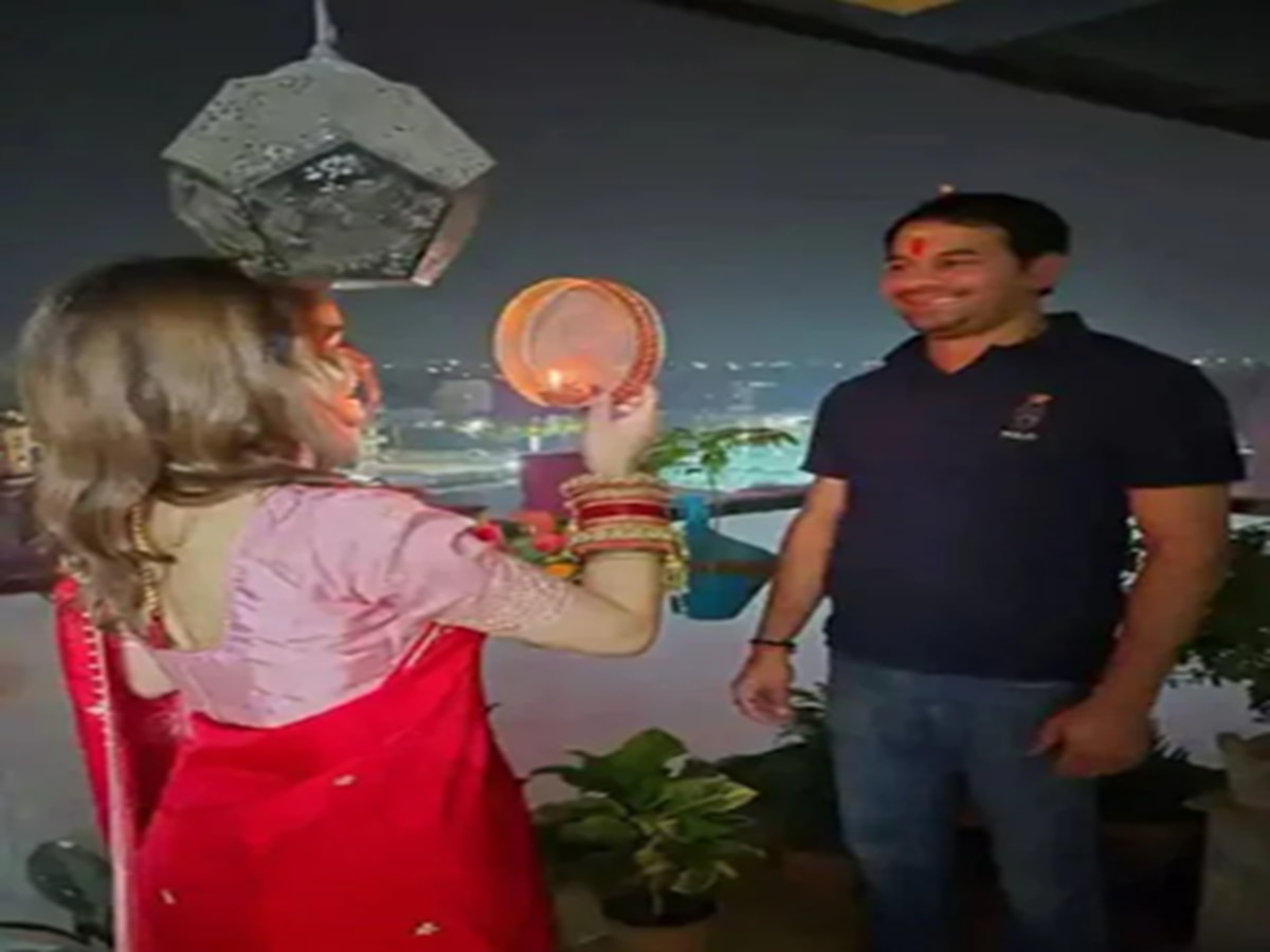 Tej Pratap Yadav marry with Anushka yadav was seen wearing sindoor on her forehead | तेज प्रताप ...