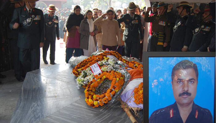 Tributes paid to Colonel MN Rai martyred in Kashmir gunfight | शहीद ...