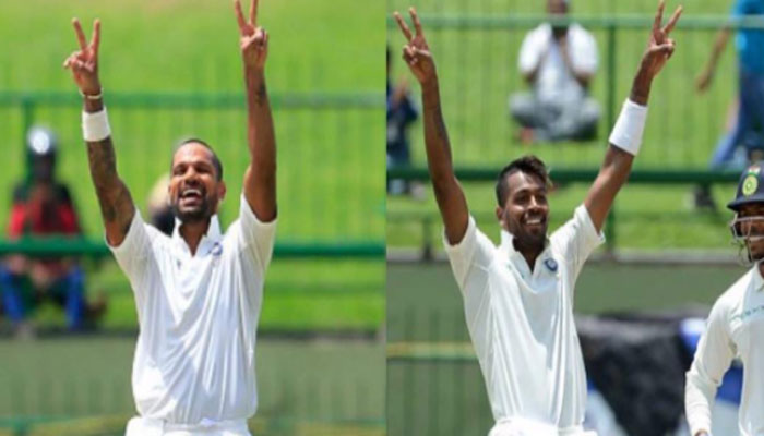 shikhar dhawan hardik pandya kl rahul century daddy d pose celebration ...