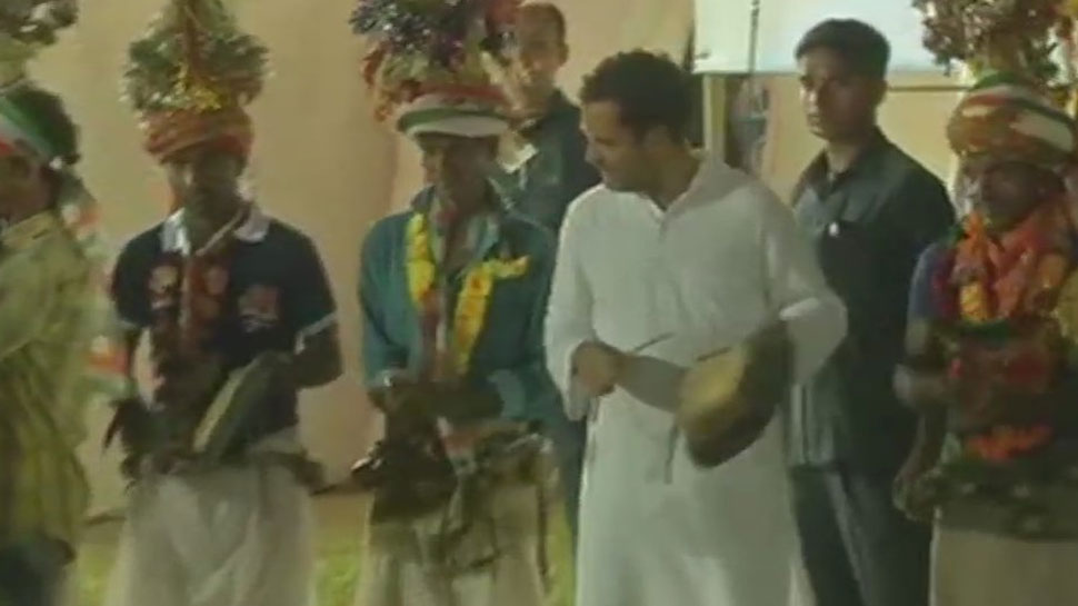 Congress Vice President Rahul Gandhi participates in Timli dance at ...