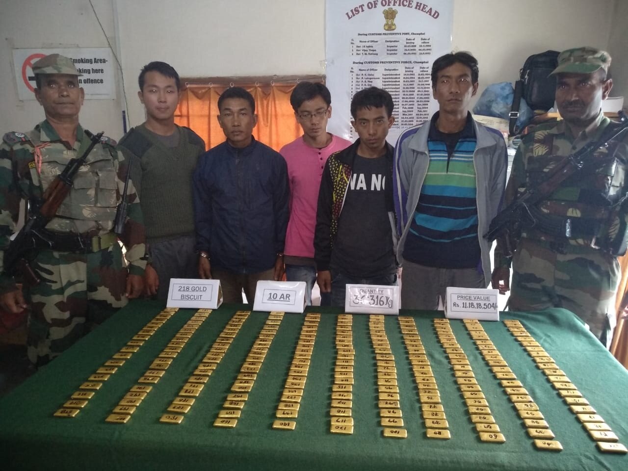 ASSAM RIFLES APPREHENDED MYANMAR CITIZENS WITH HUGE QUANTITY OF GOLDS ...