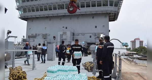 Kerala: INS Deepak ship arrives at Cochin Port with 18 tons of food ...