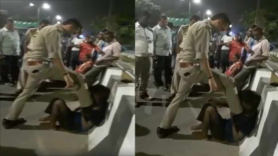 auto driver brutally beaten by police man in lucknow video viral ...