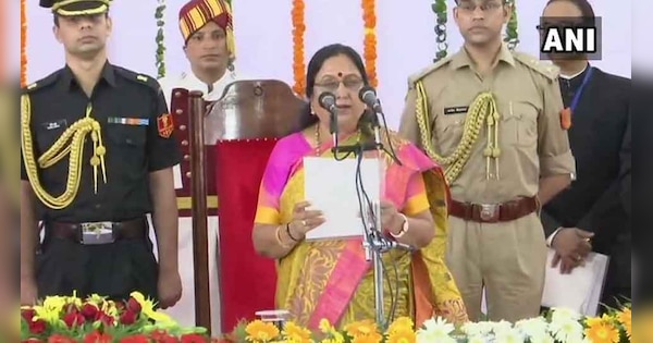 Baby Rani Maurya takes oath as the Governor of Uttarakhand at Raj ...