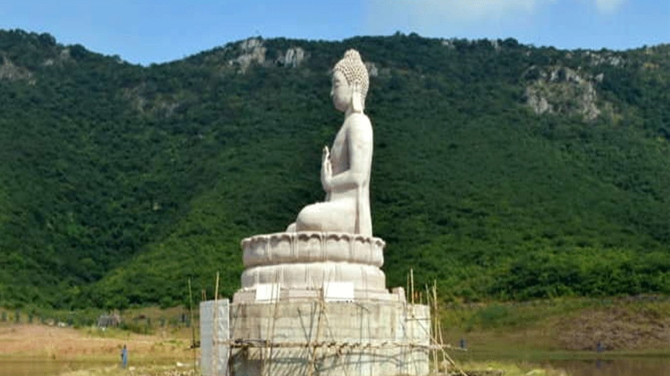 CM Nitish Kumar Inspection ghora katora lake statue of lord buddha in ...