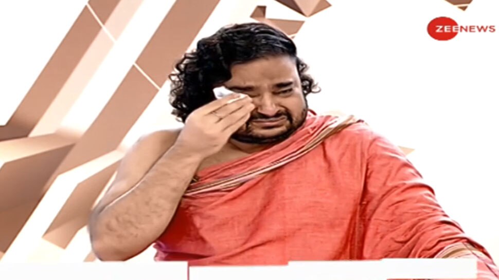 meditation guru Swami Dipankar emotional on Ram mandir debate on zee ...