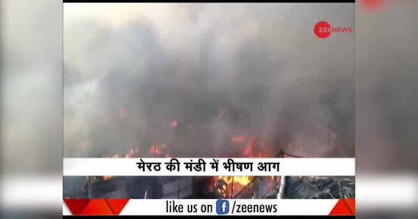 Massive fire in vegetable market guts nearly 200 houses in Meerut slum ...