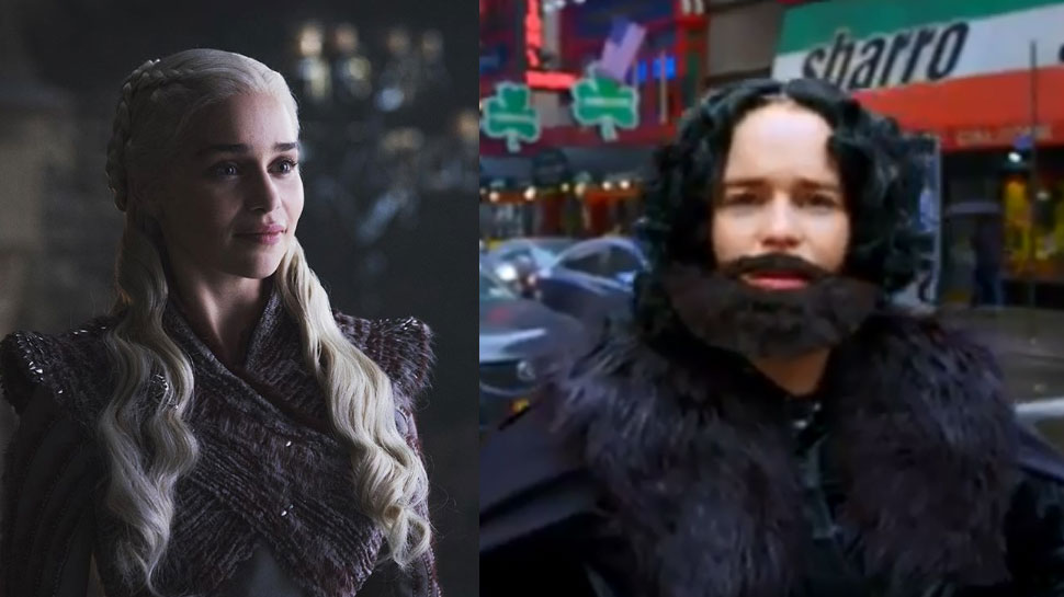 GOT: Watching Emilia Clarke dressed up as Jon Snow | VIDEO: 'मदर ऑफ ...
