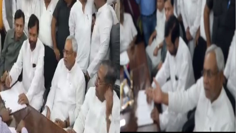 Nitish kumar Angry on Media during Ram Vilas Paswan nomination | VIDEO ...