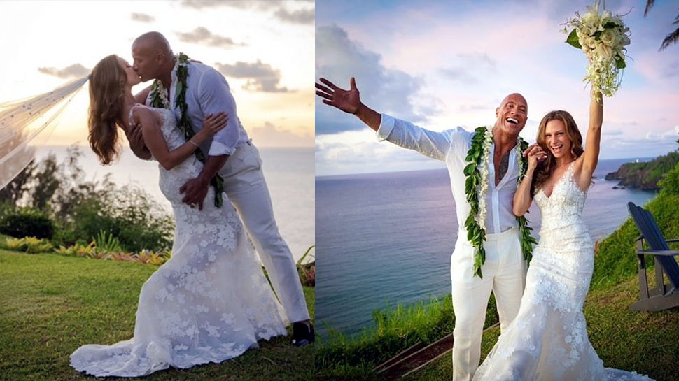 Dwayne Johnson aka The Rock weds longtime girlfriend Laura Hashian ...