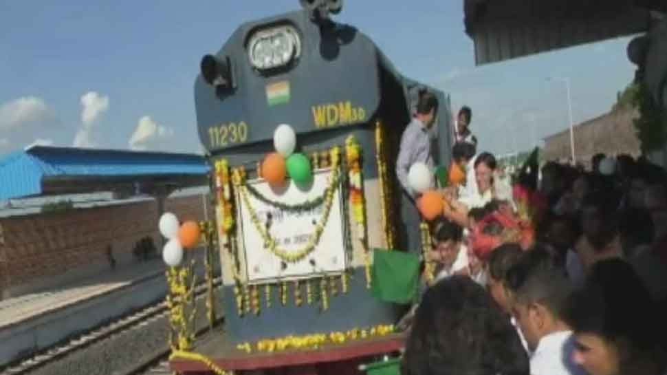 people of alirajpur district celebrated after they got a train after 72 ...