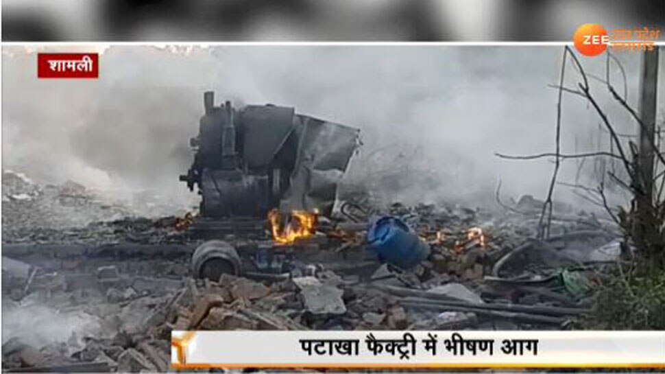 three people died in an explosion in fire cracker factory at shamli ...