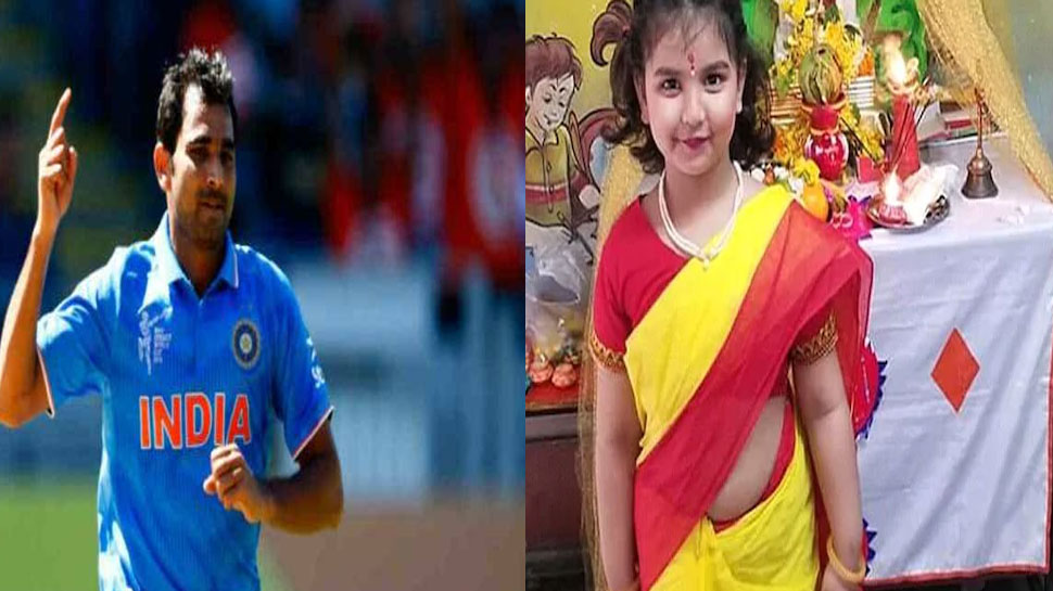 Mohammed Shami shared a photo of daughter Aaira on his social accounts ...