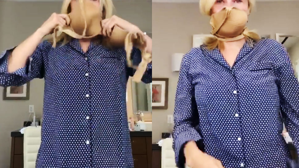 Chelsea Handler made masks with bra, watch video | इस मशहूर एक्ट्रेस ने ...
