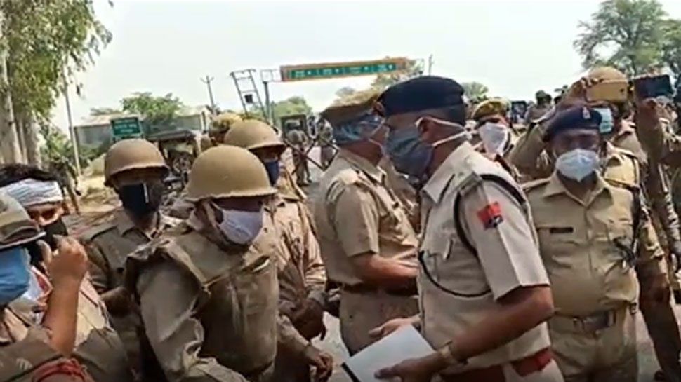 UP-Rajasthan police clash over workers' entry into state border ...