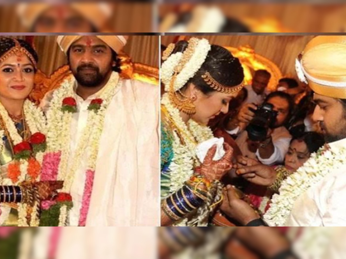chiranjeevi Wedding photos viral after his death, wife meghana raj is ...