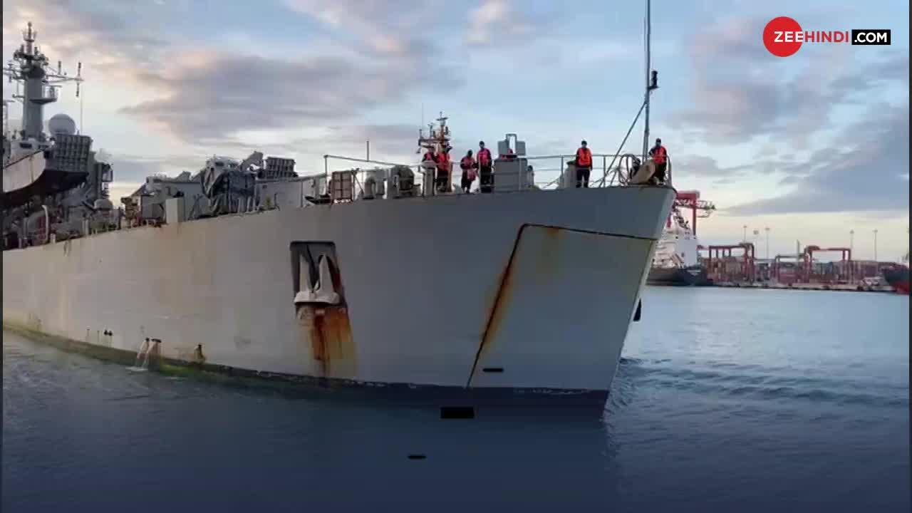 Indian Navy Ship (INS) Airavat arrived in Tamilnadu, carrying Indian ...