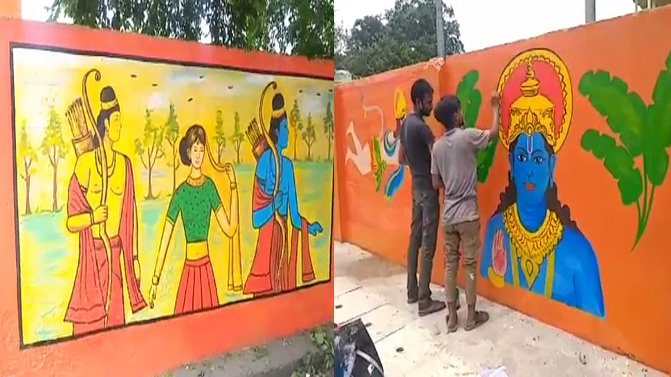 Ayodhya is adorned with 250 paintings of the themes of Ramayana will ...