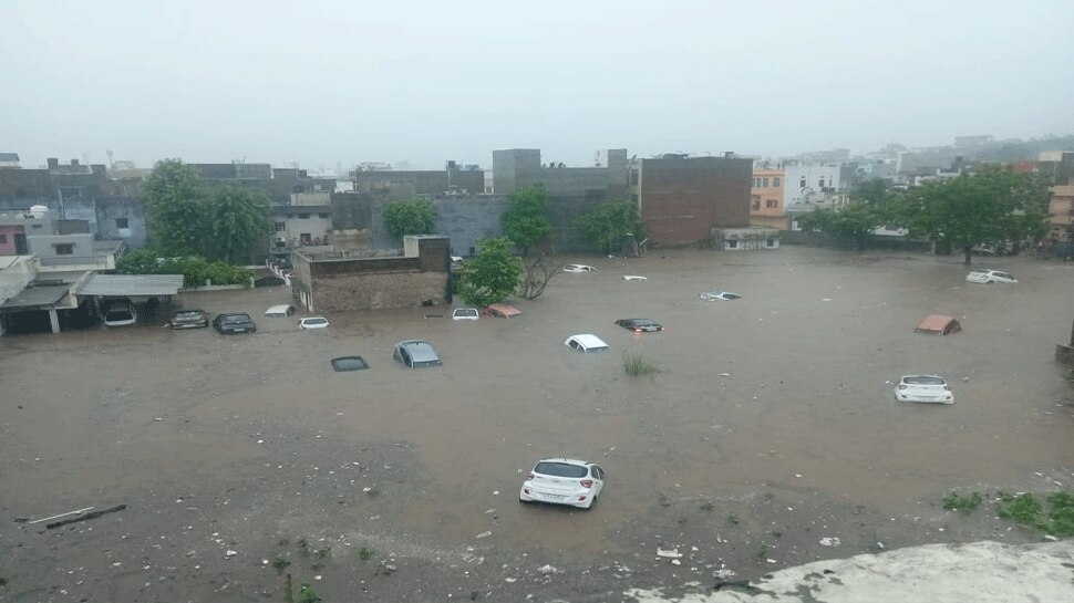 see horrible images of jaipur flood of continuous rainfall rajasthan ...
