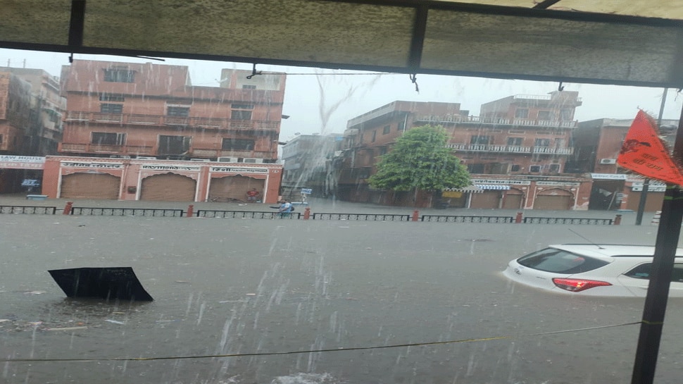 see horrible images of jaipur flood of continuous rainfall rajasthan ...