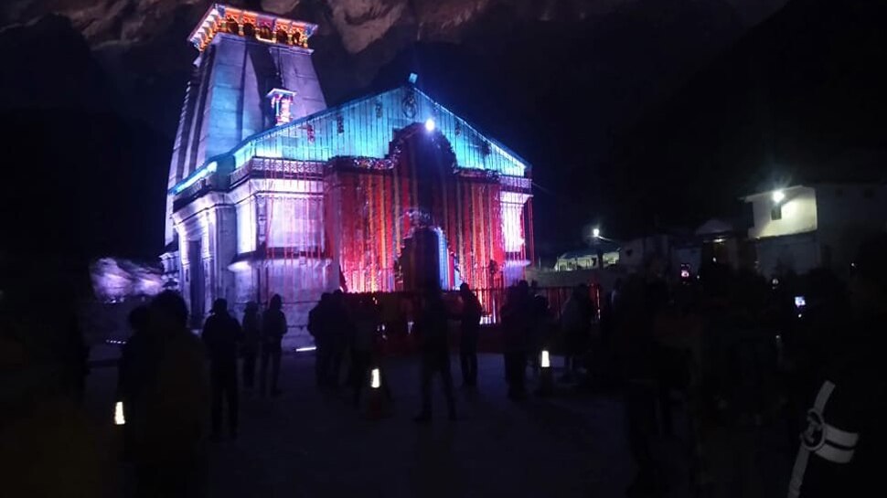 Kedarnath Temple Decorated With Lights and Flowers before Deepawali see ...