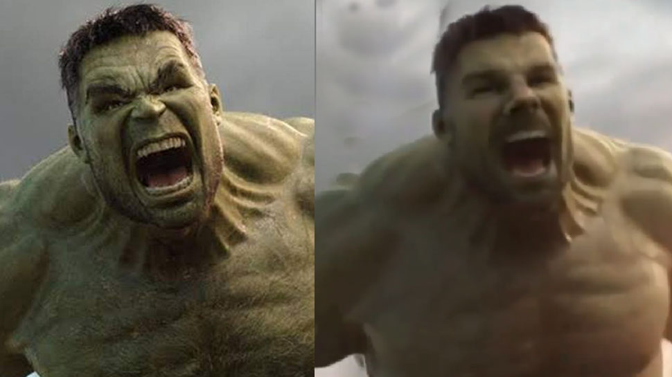 IND vs AUS: David Warner become Hollywood Superhero Hulk, Impresses ...