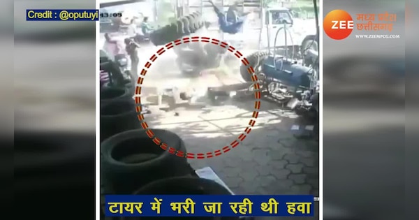 Tractor tire blast while filling air exploding video goes viral watch ...