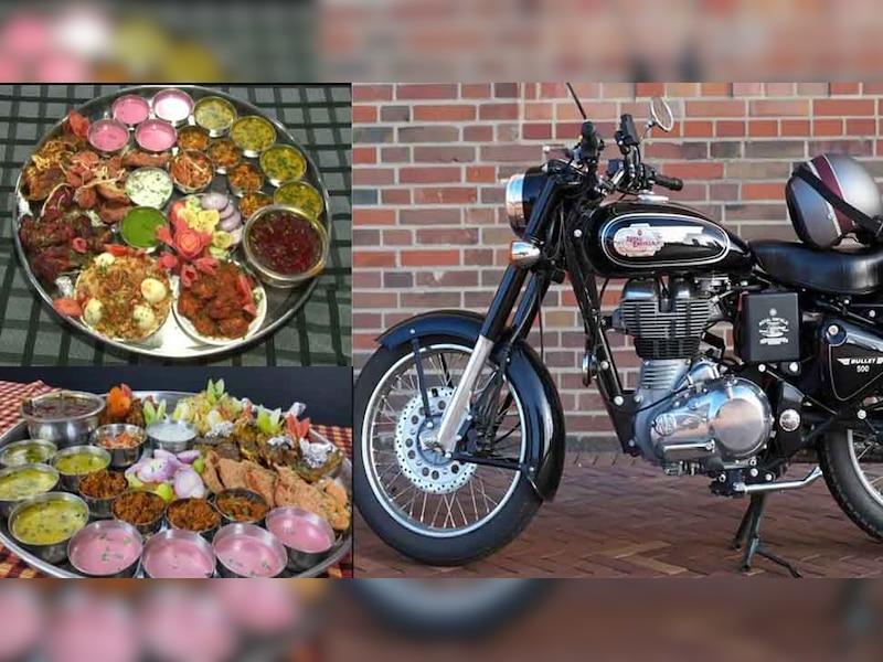 maharashtra food eatery 4 Kg Bullet Thali Royal Enfield Bullet Bike ...