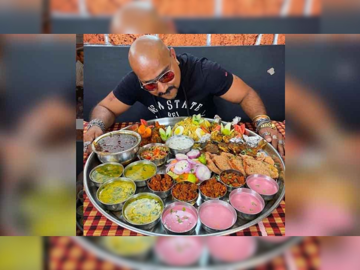 maharashtra food eatery 4 Kg Bullet Thali Royal Enfield Bullet Bike ...