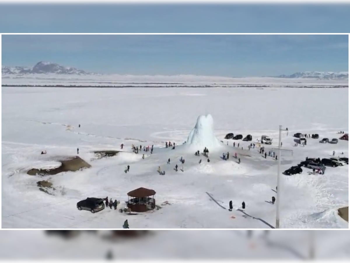 kazakhstan ice volcano attracts tourists as hot lava turns into frozen ...