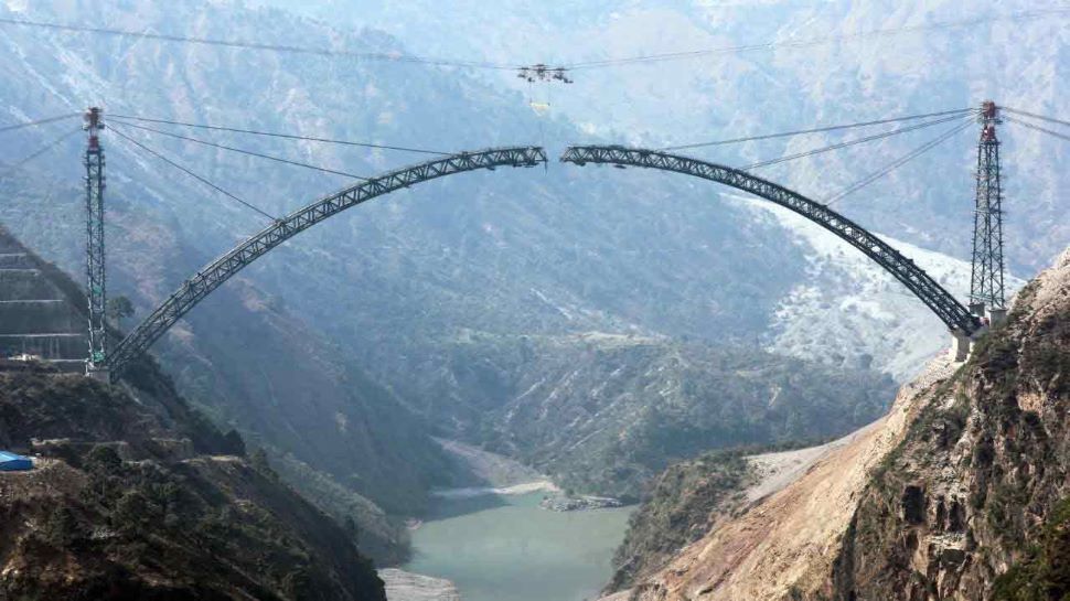 Chenab Arch bridge World's Highest Railway Bridge In Jammu and Kashmir ...