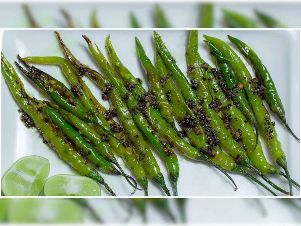 fried green chilli recipe side dish recipe indian cuisine indian recipe ...