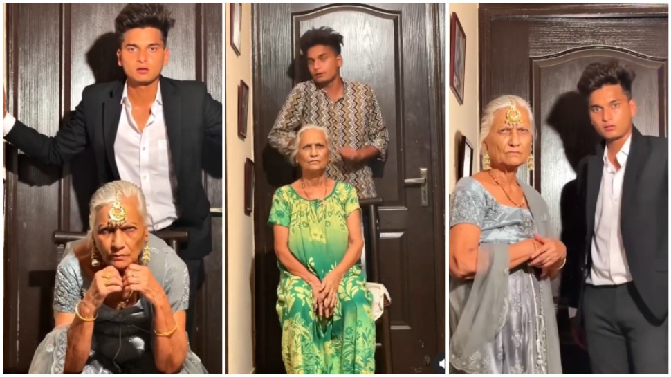 instagram reels video trending dadi pote ka transformation video viral ...