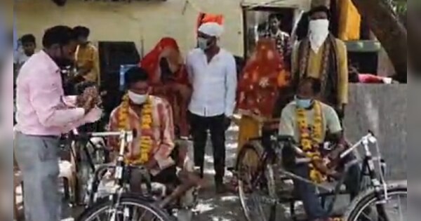 suresh tanwar of ratlam donates 70 ricycle to differently abled know ...