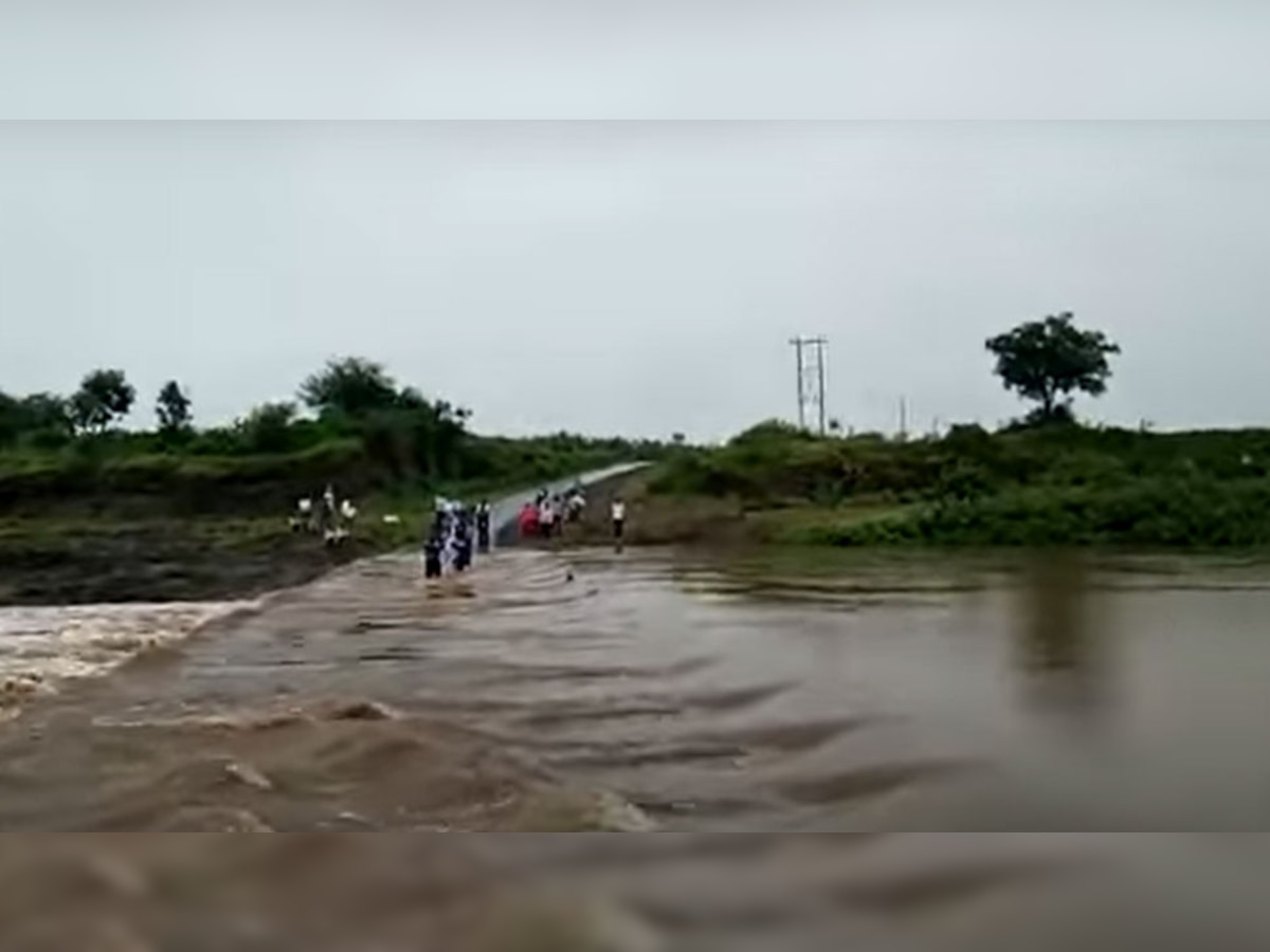 chhattisgarh news, balrampur flodded village, locals demands a bridge ...