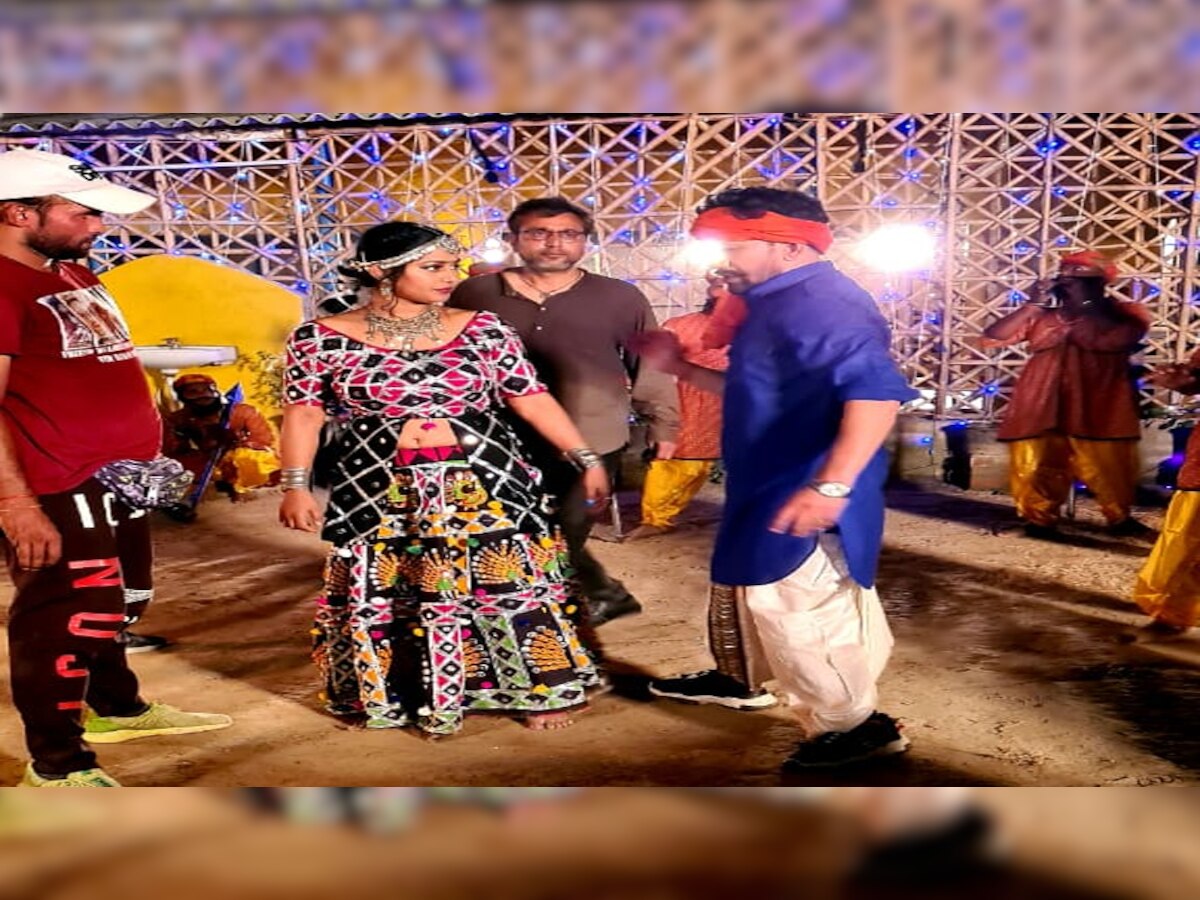 bhojpuri film army shooting dinesh lal nirhua and roopa mishra pictures ...