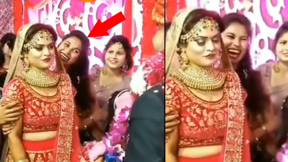 Jija Saali Video Blinking Eyes In Front Of Bride Groom Watch Tremendous Video Of 13 Seconds