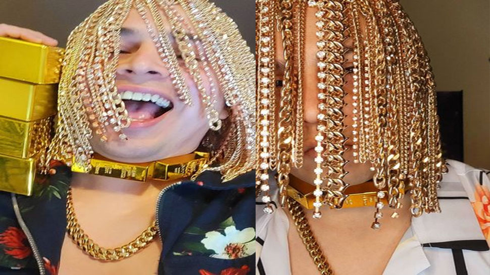 rapper dan sur of us has surgically attached gold chains to head ...