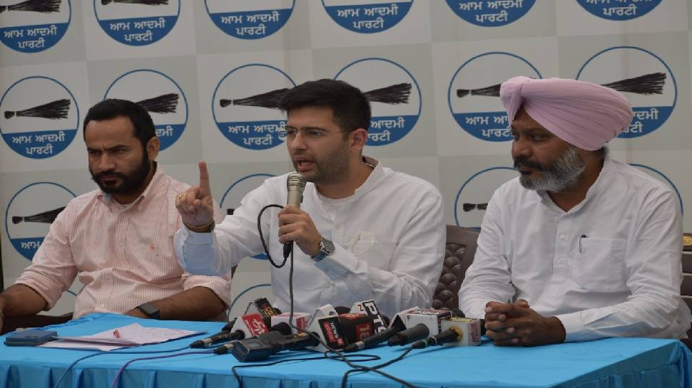 AAP delegation headed by Raghav Chadha, Harpal Cheema, Sandhwan and ...