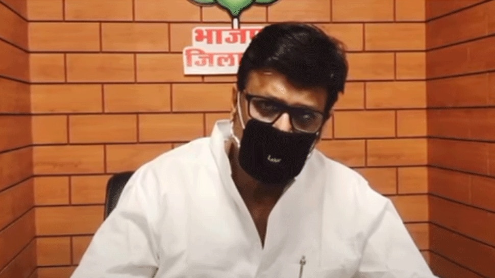 bjp leader Rajendra Rathore attack on congress Mahangai Hatao Rally in ...