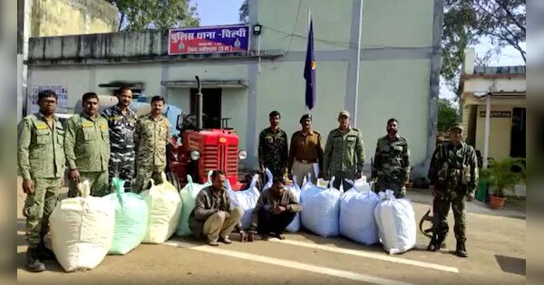 weed smuggling ganja taskari tractor tanker kawardha police arrest up ...