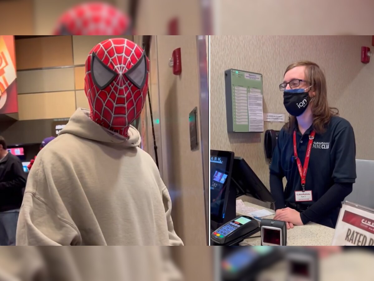Spider Man appeared at the movie ticket counter cashier asked such ...