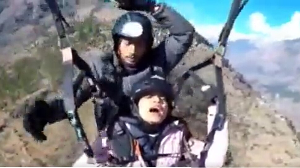 Girl went paragliding started doing something like this in the sky ...