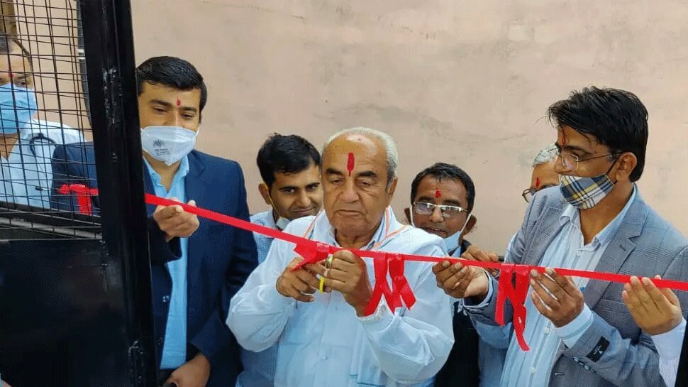 labor minister sukhram bishnoi inaugurated the oxygen plant in sanchore jalore | Sanchore ...