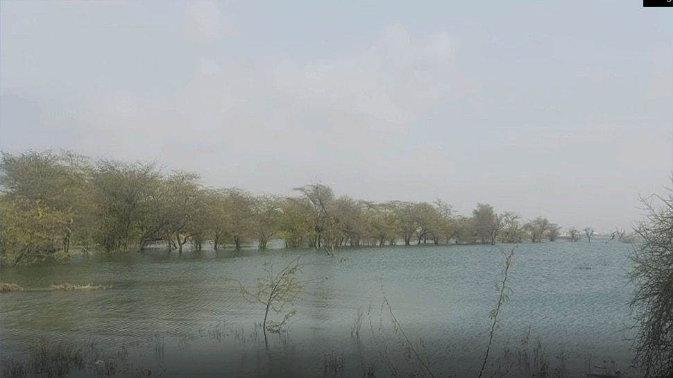 Dirty lake made of water from sewerage treatment plant villagers put a ...