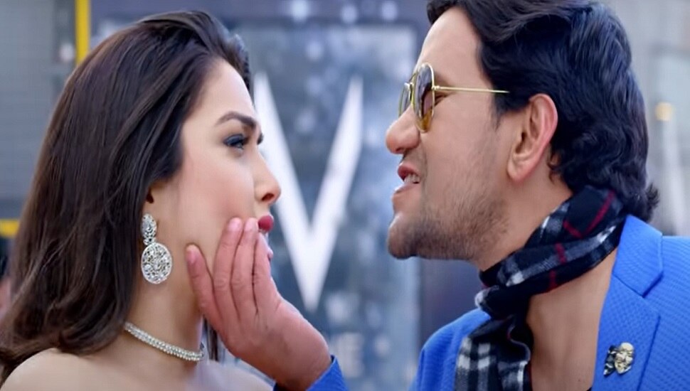 Dinesh Lal Yadav Aamrapali Dubey Super Romantic Bhojpuri Song Gori Tohar Kamar Lachkauwa Viral ...