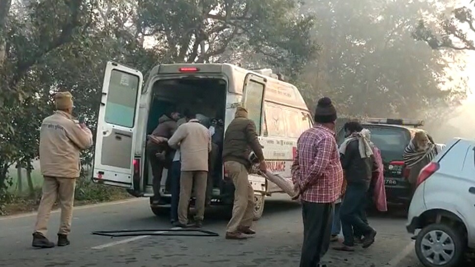 road accident in sitapur four people died due to collision between ...