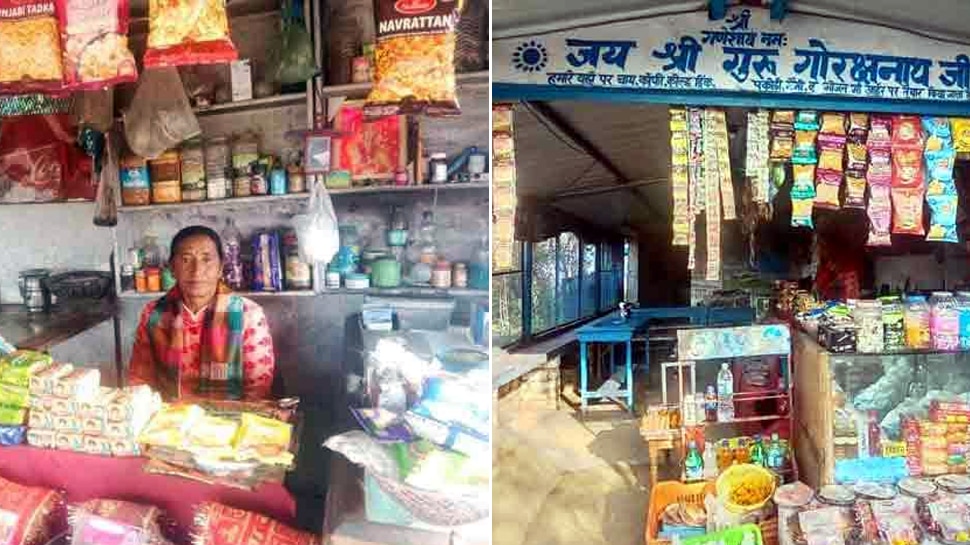 UP election CM adityanath Yogi elder sister sets up a prasad shop at ... UP election CM adityanath Yogi elder sister sets up a prasad shop at ...