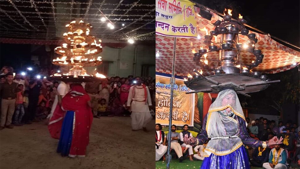 mathura braj holi special traditional dance form charkula has gain lot ...