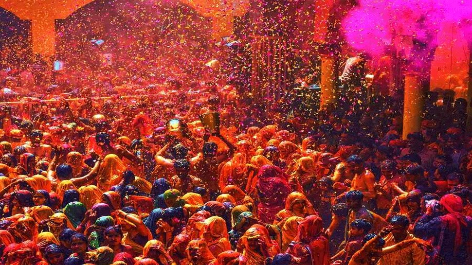 holi celebrations started in mathura devotees reach mathura from abroad ...